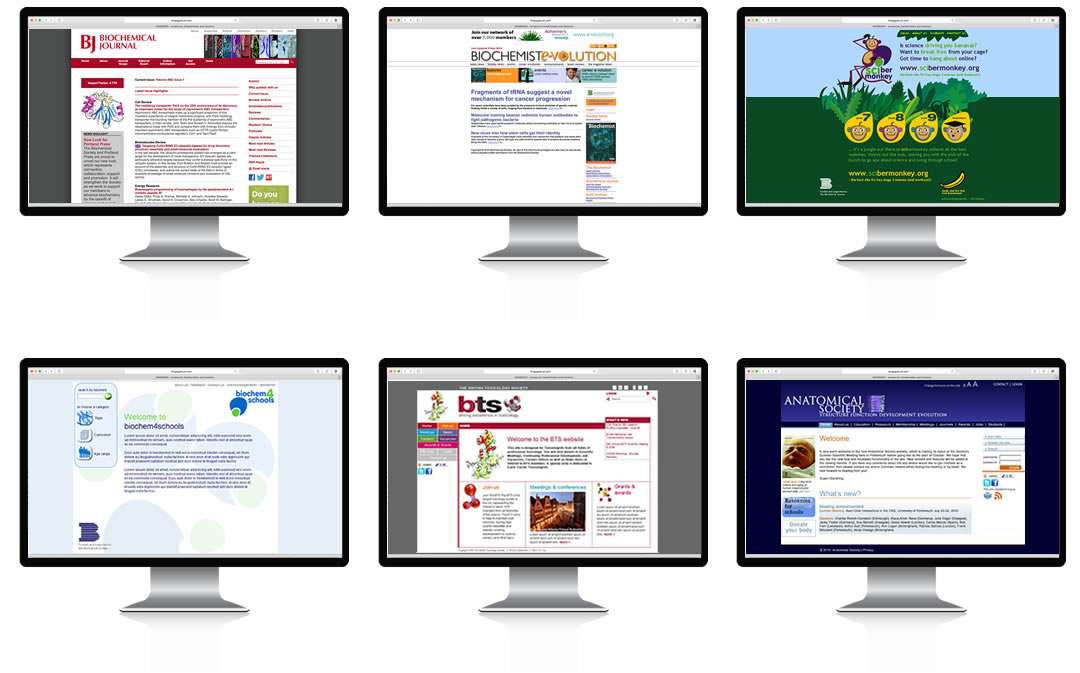 Portland Press/biochemical society | journal, marketing + website designs